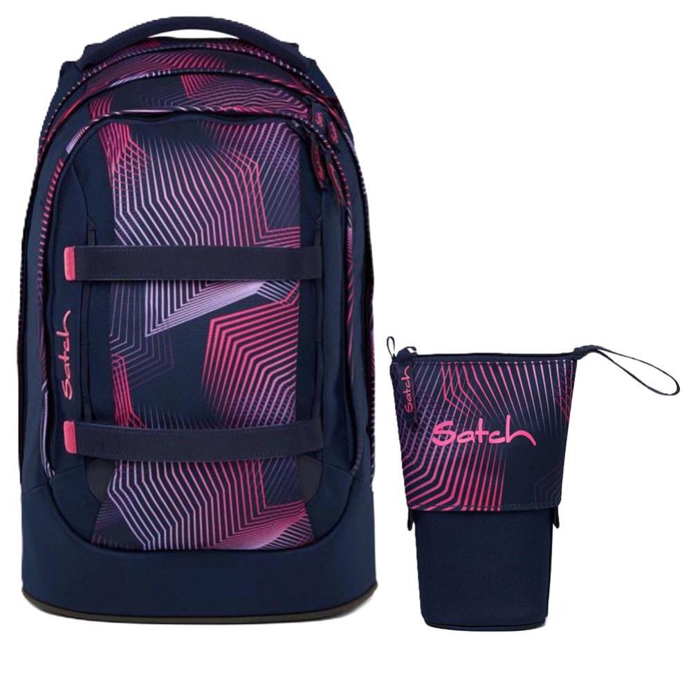 Satch Pack Seismic Pink Schulrucksack Set 2tlg.