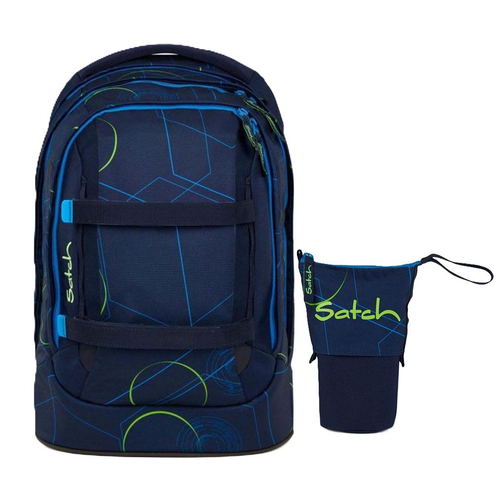 Satch Pack Blue Tech Schulrucksack Set 2tlg.
