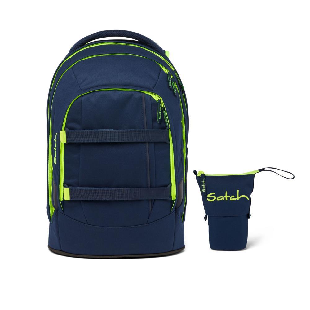 Satch Pack Toxic Yellow Schulrucksack Set 2tlg.