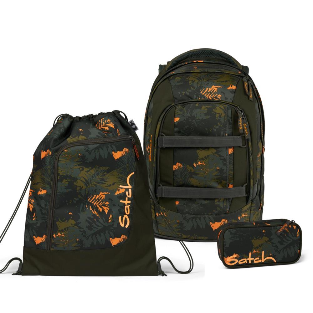 Satch Pack Jurassic Jungle Schulrucksack Set 3tlg.