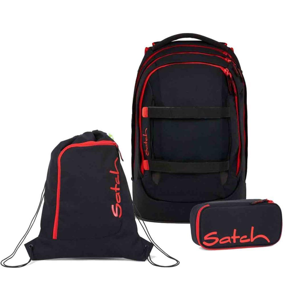 Satch Pack Fire Phantom Schulrucksack Set 3tlg.